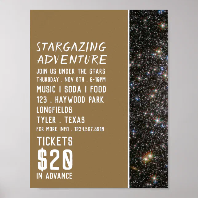 Sci-Fi Galaxy, Planetarium Event Advertising Poster | Zazzle