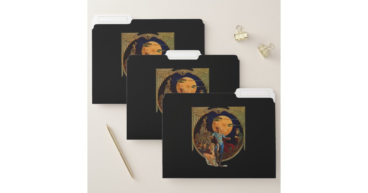 Sci-Fi Hero File Folder | Zazzle