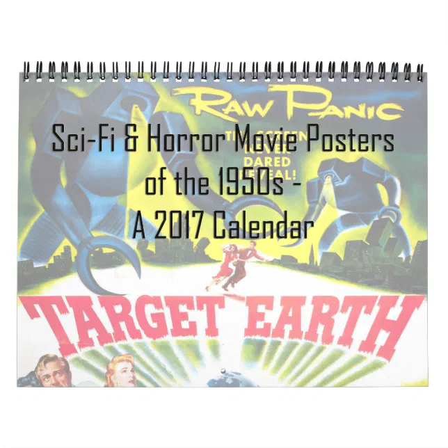 Sci-Fi & Horror Movie Posters of the '50s Calendar | Zazzle