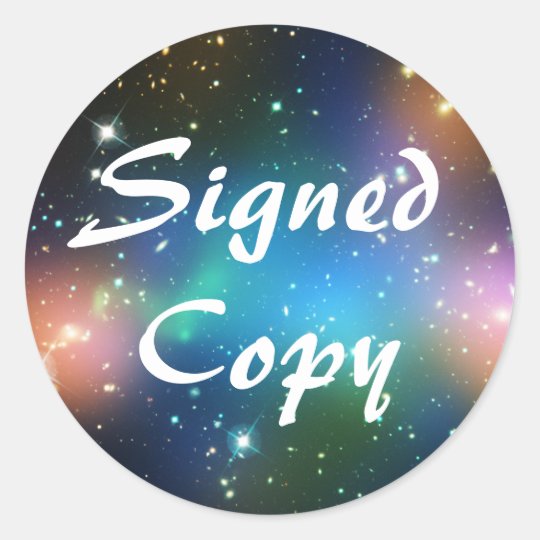 Sci Fi Signed Copy Classic Round Sticker | Zazzle.com
