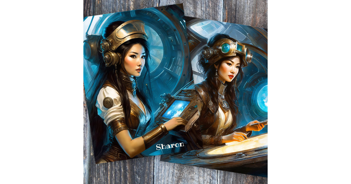 Sci-Fi Woman Astronaut Pocket Folder | Zazzle