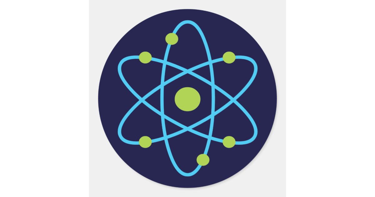 Science Atom Classic Round Sticker | Zazzle