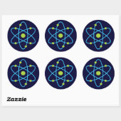 Science Atom Classic Round Sticker | Zazzle
