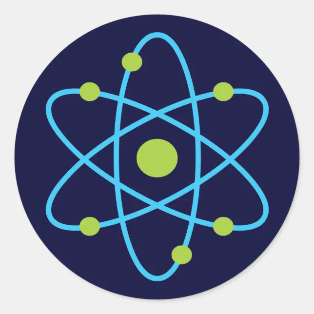 Science Atom Classic Round Sticker | Zazzle