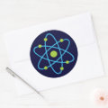 Science Atom Classic Round Sticker | Zazzle