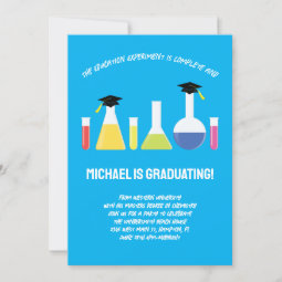 Science Beakers Graduation Party Invitation | Zazzle