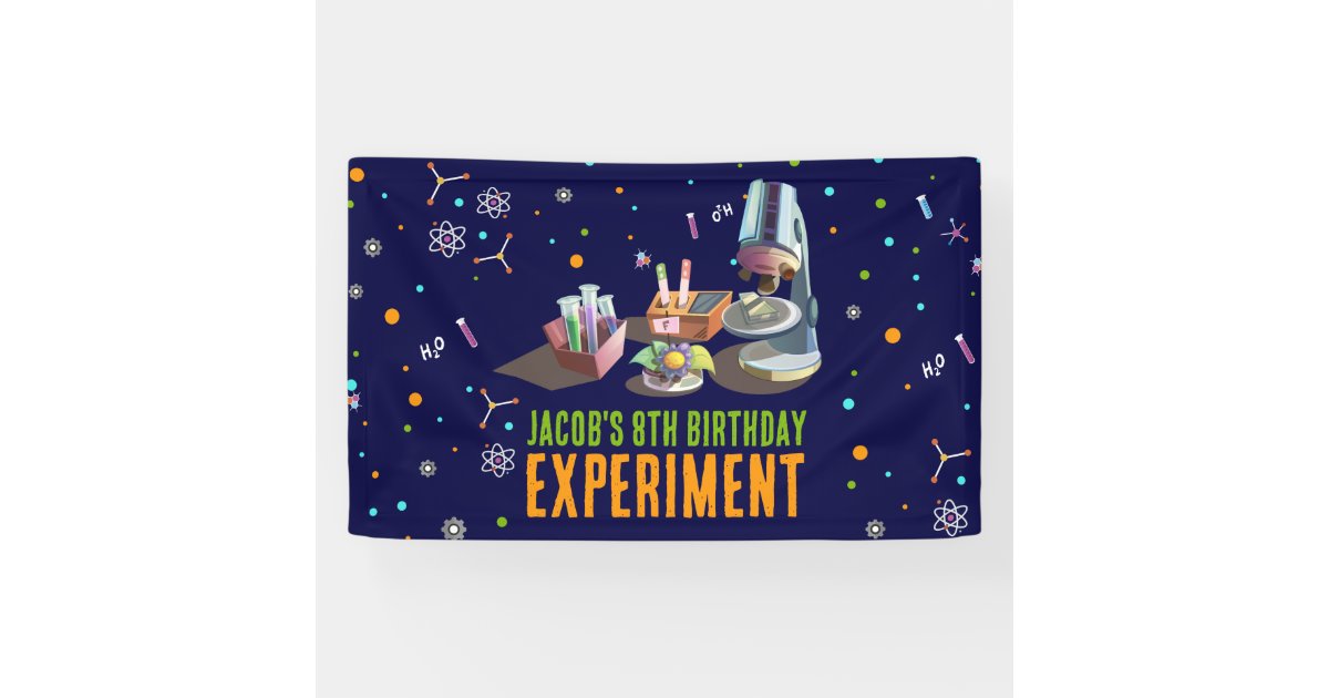 Science Birthday Banner | Zazzle