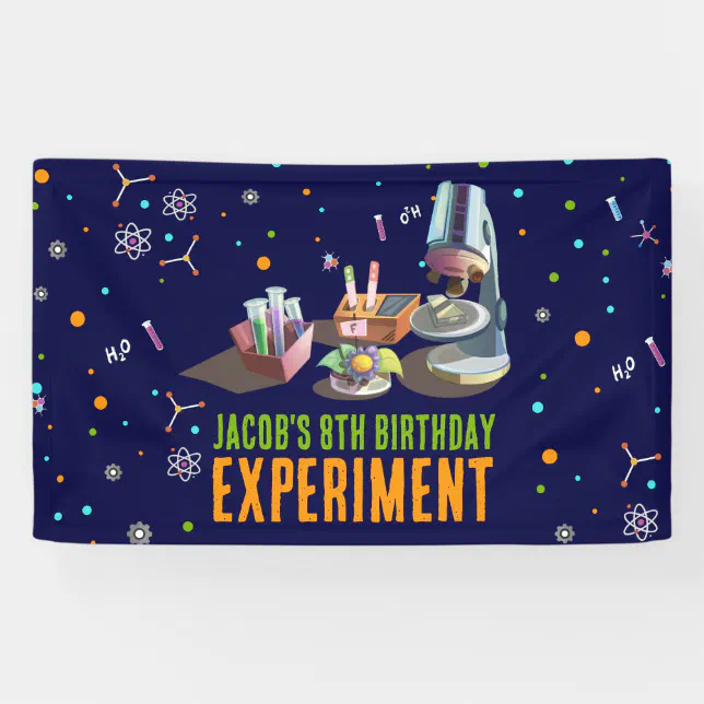 Science Birthday Banner | Zazzle