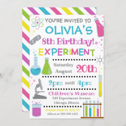 Science Birthday Invitation | Science Invite | Zazzle