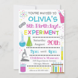 Science Birthday Invitation | Science Invite | Zazzle