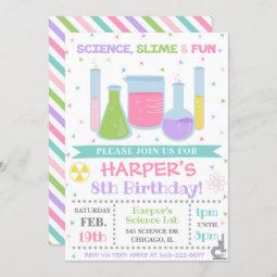 Science Birthday Invitation Science Invite | Zazzle