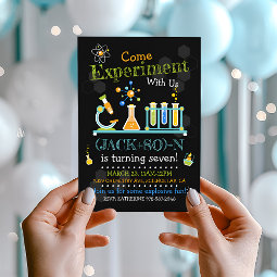 Science Birthday Invitation, Science Party Invite | Zazzle