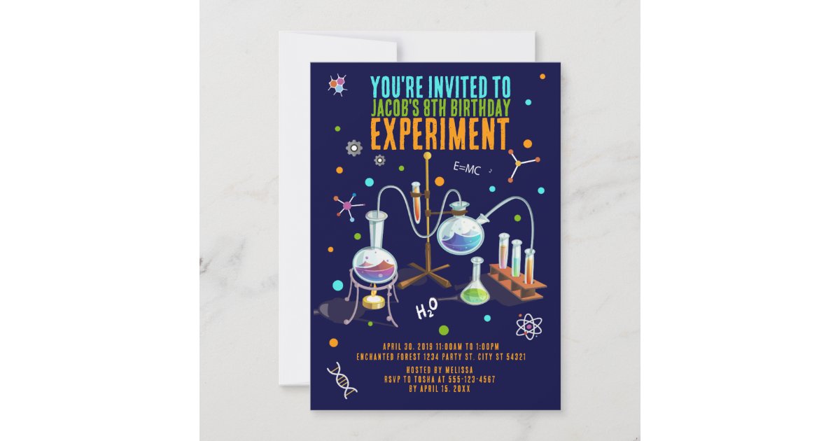 Science Birthday Invitations | Zazzle