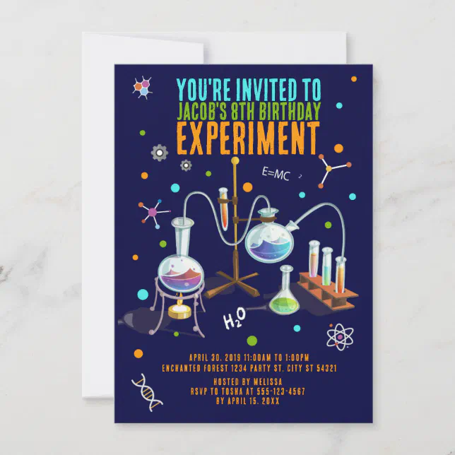 Science Birthday Invitations | Zazzle