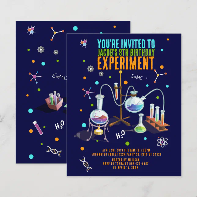 Science Birthday Invitations | Zazzle