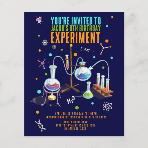 Science Birthday Invitations | Zazzle