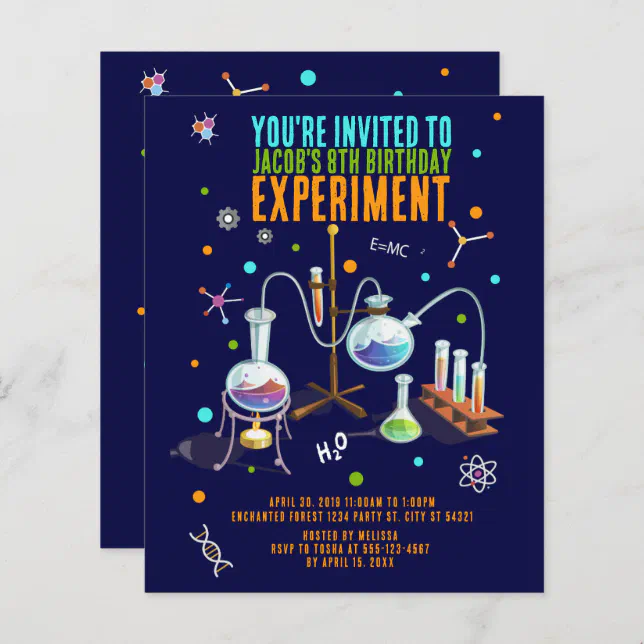 Science Birthday Invitations | Zazzle