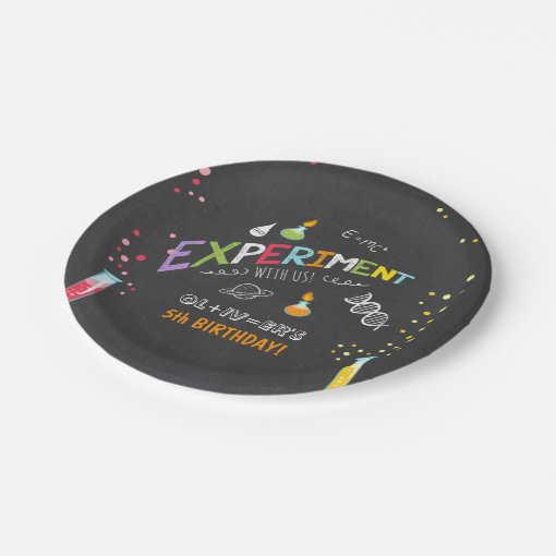 Science Birthday Paper plates Experiment Lab Boy | Zazzle