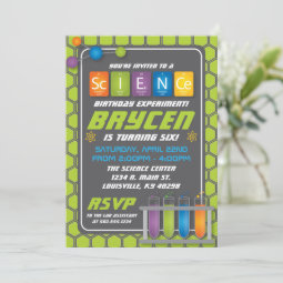 Science Birthday Party Invitation | Zazzle