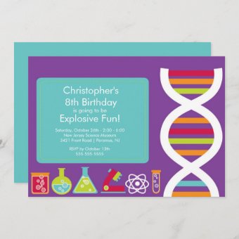 Science Birthday Party Invitation | Zazzle