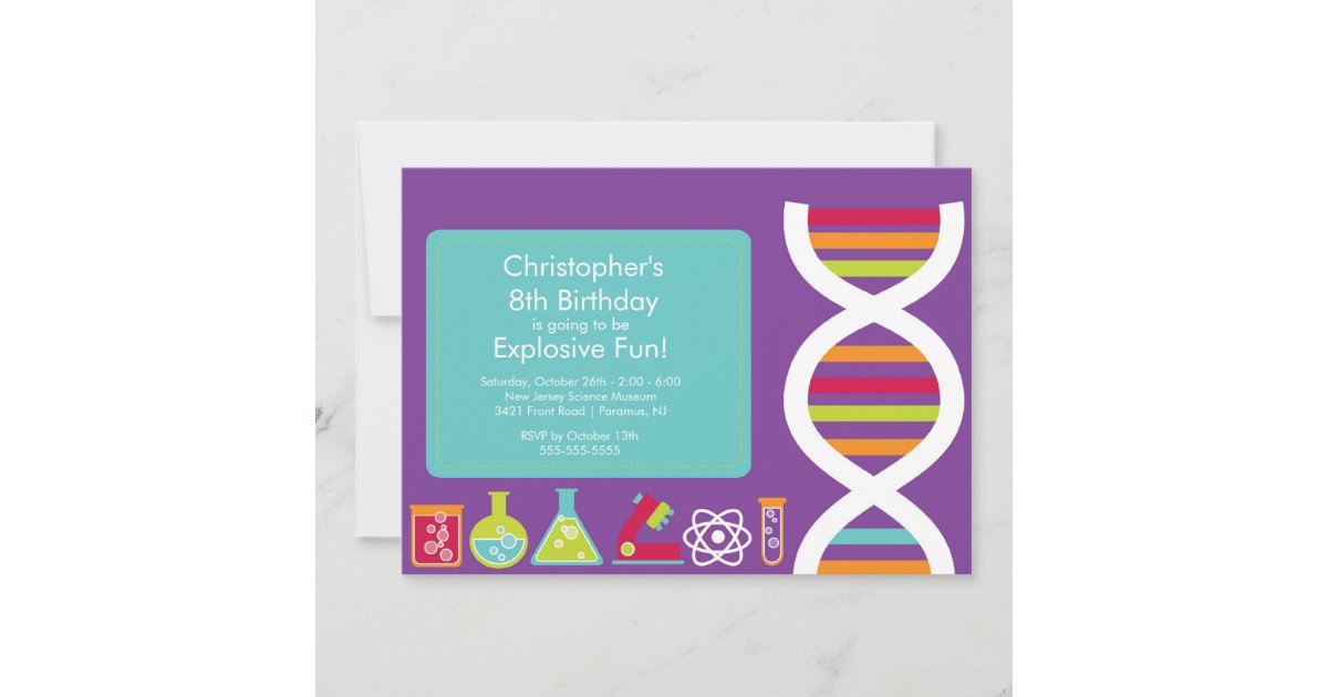 Science Birthday Party Invitation | Zazzle