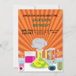 Science Birthday Party Invitation | Zazzle