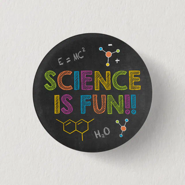 Science Birthday Party | Science is Fun Button | Zazzle