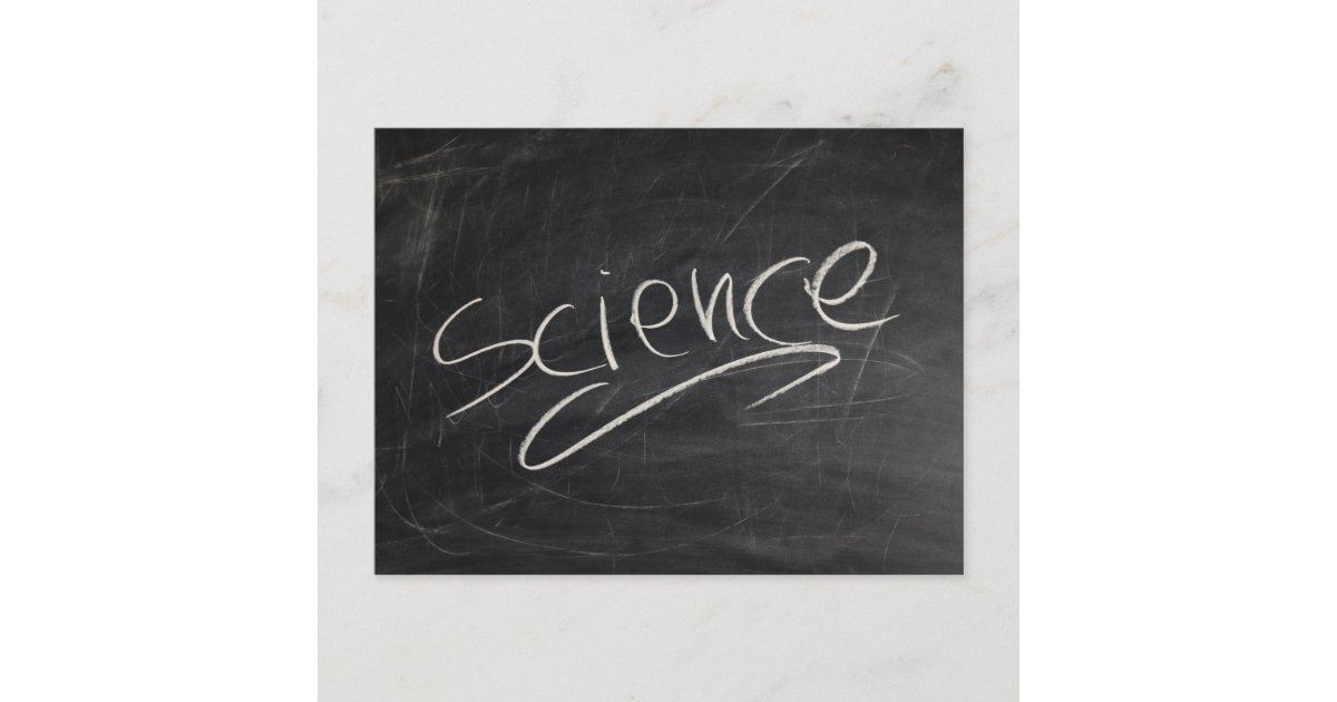 SCIENCE BLACKBOARD CHALK BACKGROUNDS POSTCARD | Zazzle