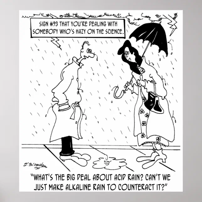 Science Cartoon 7084 Poster | Zazzle