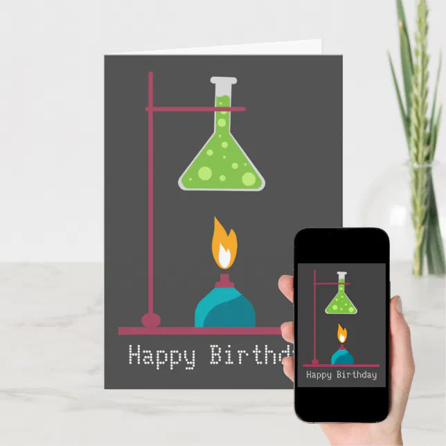 Science chemistry cute science equipment card | Zazzle