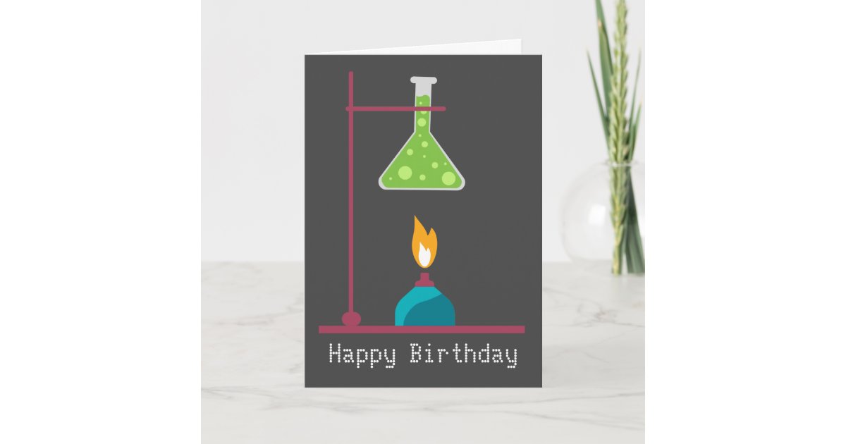 Science chemistry cute science equipment card | Zazzle