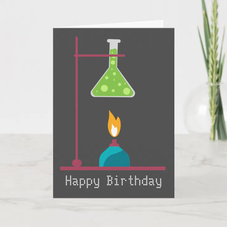 Science chemistry cute science equipment card | Zazzle