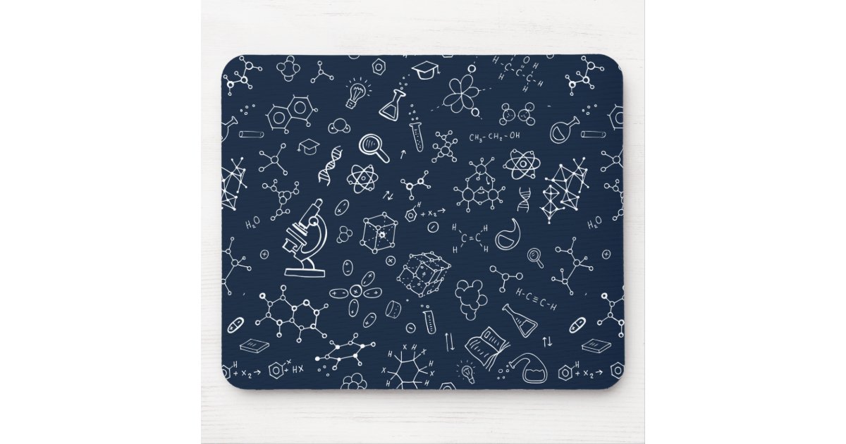 Science / Chemistry Doodle Pattern Mouse Pad | Zazzle
