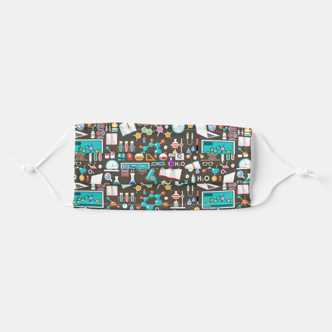 Science/ Chemistry Pattern Adult Cloth Face Mask | Zazzle