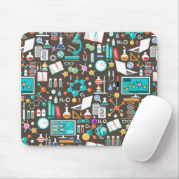 Science / Chemistry Pattern Mouse Pad | Zazzle