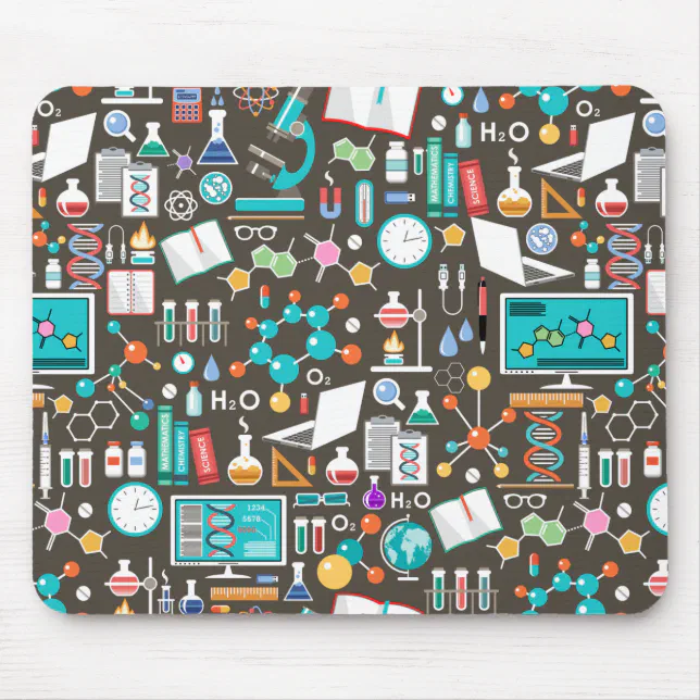 Science / Chemistry Pattern Mouse Pad | Zazzle