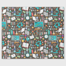 Science / Chemistry Pattern Wrapping Paper | Zazzle