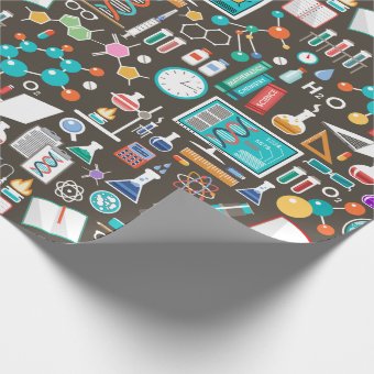 Science / Chemistry Pattern Wrapping Paper | Zazzle