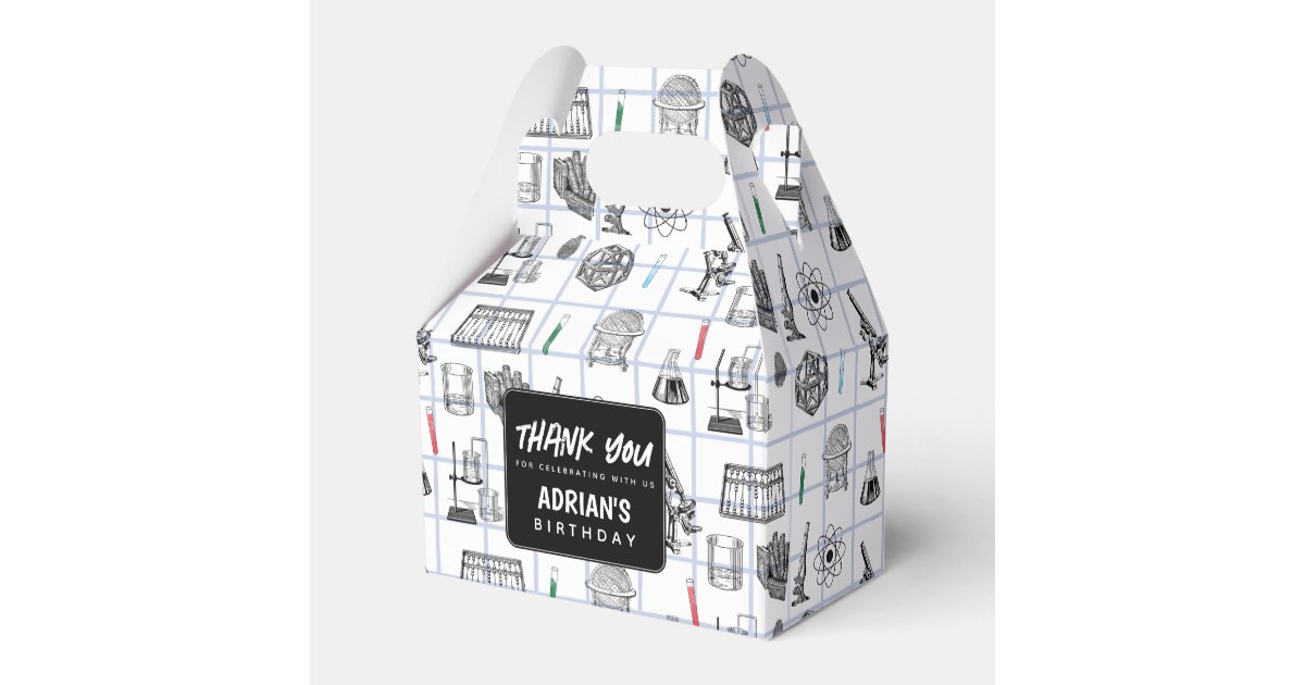 Science Chemistry Scientist Birthday Party Theme Favor Boxes | Zazzle