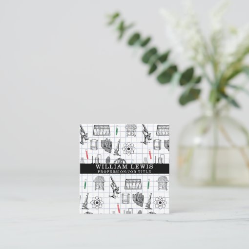 Science Chemistry Scientist QR Code Social Media Square Business Card ...