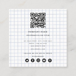 Science Chemistry Scientist QR Code Social Media Square Business Card ...