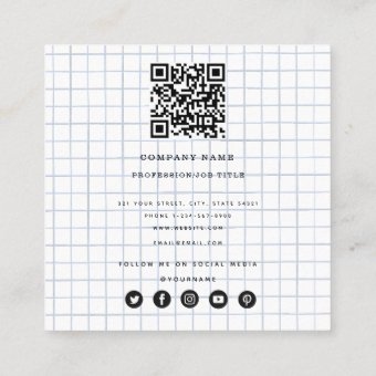 Science Chemistry Scientist QR Code Social Media Square Business Card ...