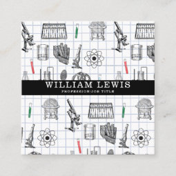 Science Chemistry Scientist QR Code Social Media Square Business Card ...