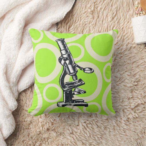 Science Chic - Microscope Throw Pillow | Zazzle