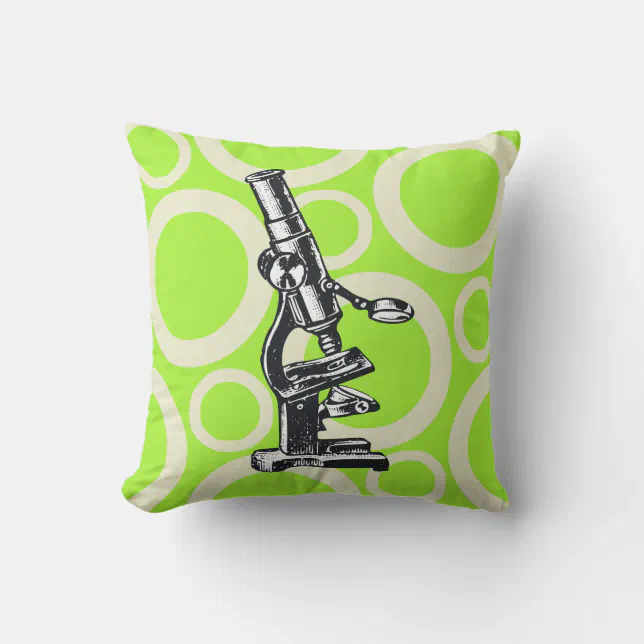 Science Chic - Microscope Throw Pillow | Zazzle