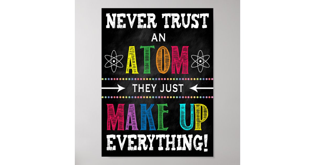 Science Classroom Printable Poster | Zazzle