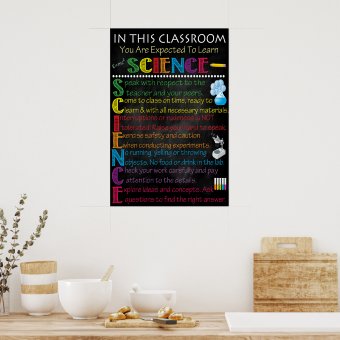 Science Classroom Rules Poster | Zazzle