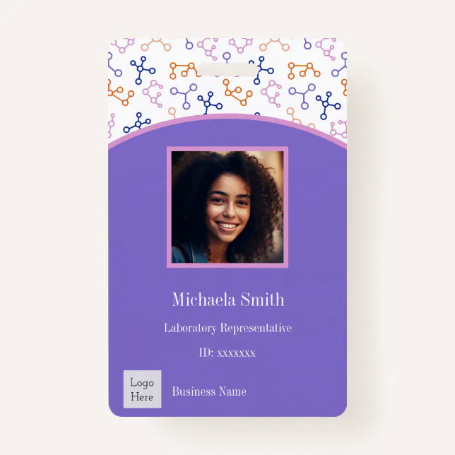 Science Corporate Employee Photo Badge | Zazzle