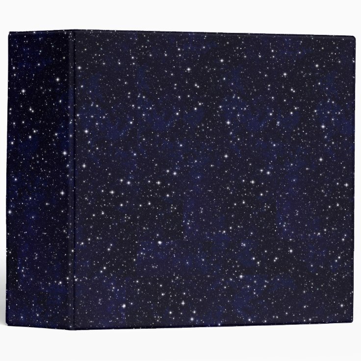 Science Deep Space Stars Universe Black Elegant 3 Ring Binder | Zazzle
