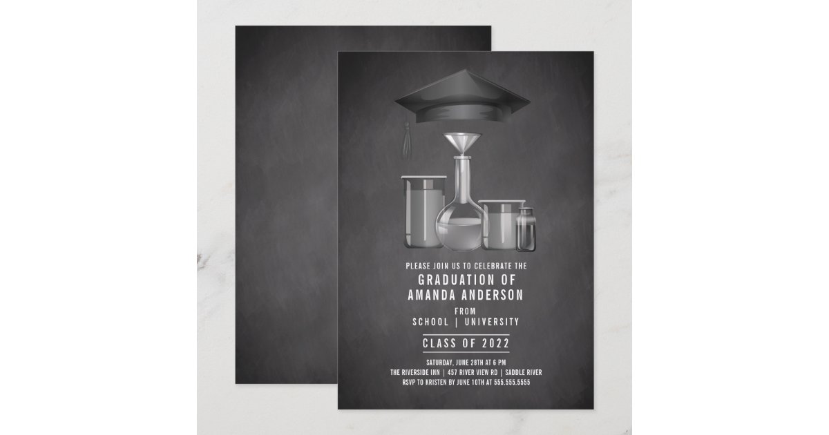Science Degree Graduation Party Invitation | Zazzle